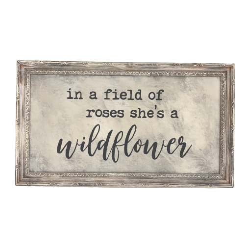 Reclaimed Frame "She is a Wildflower" 23x13 - birds & words {a home ...